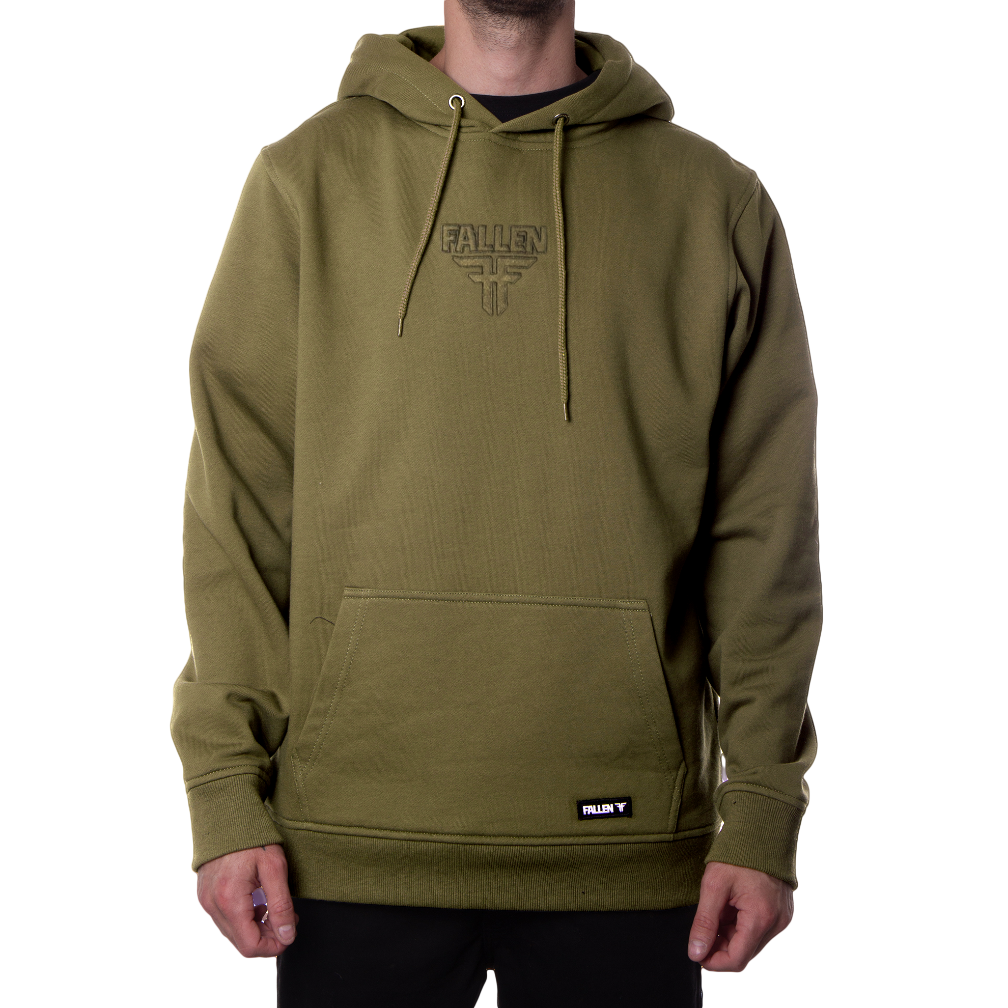 Fallen - Insignia Embroidered Hoodie Washed Green – Fallen Footwear