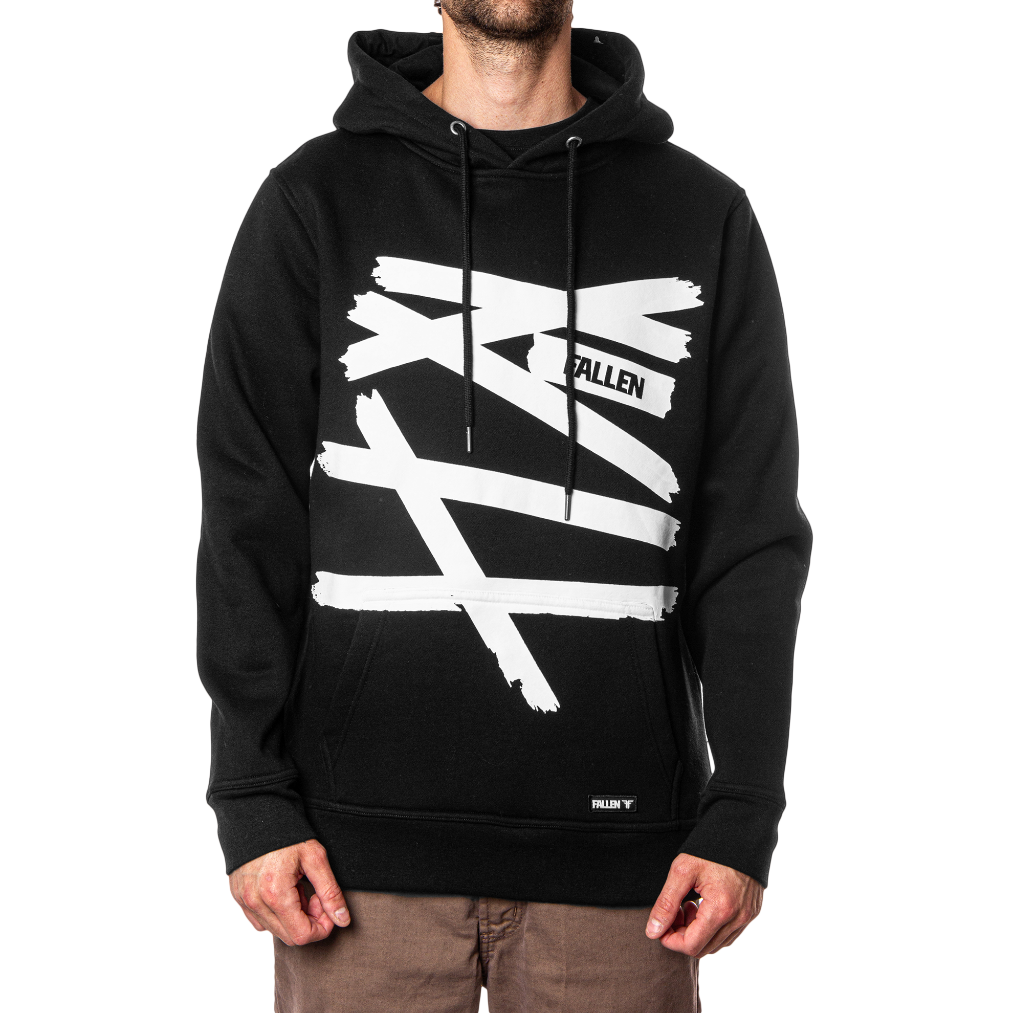 Fallen - Wrapped Hoodie - Black/White – Fallen Footwear