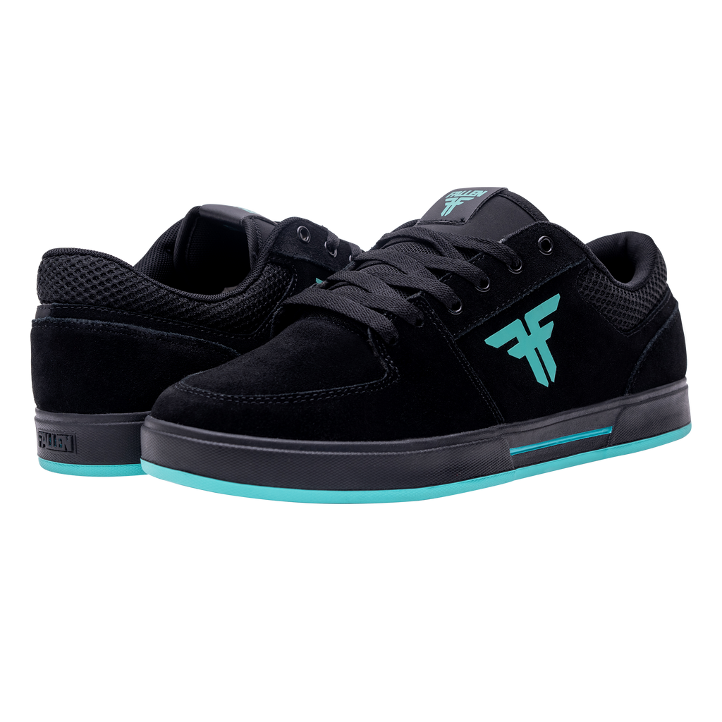 Fallen Skate Shoes - Patriot Black/Turqouise - Cupsole – Fallen Footwear