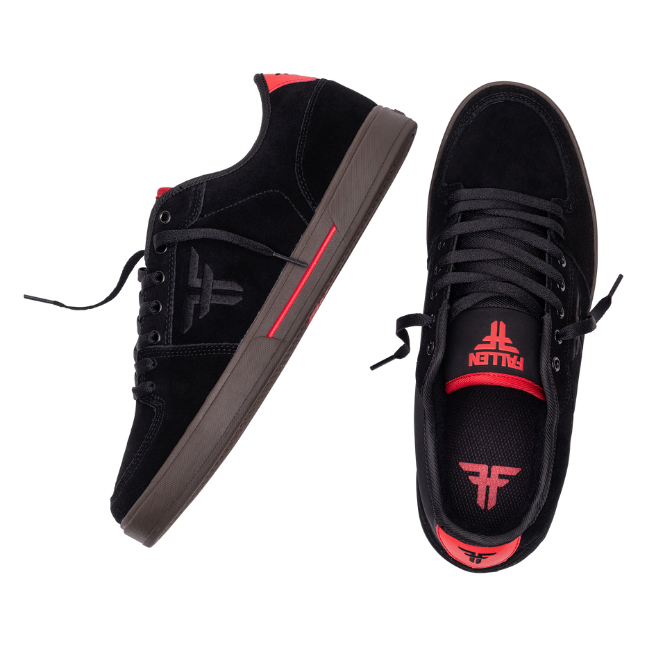 Fallen Skate Shoes - Patriot XP Black/ DK Gum/Red - Cupsole – Fallen ...