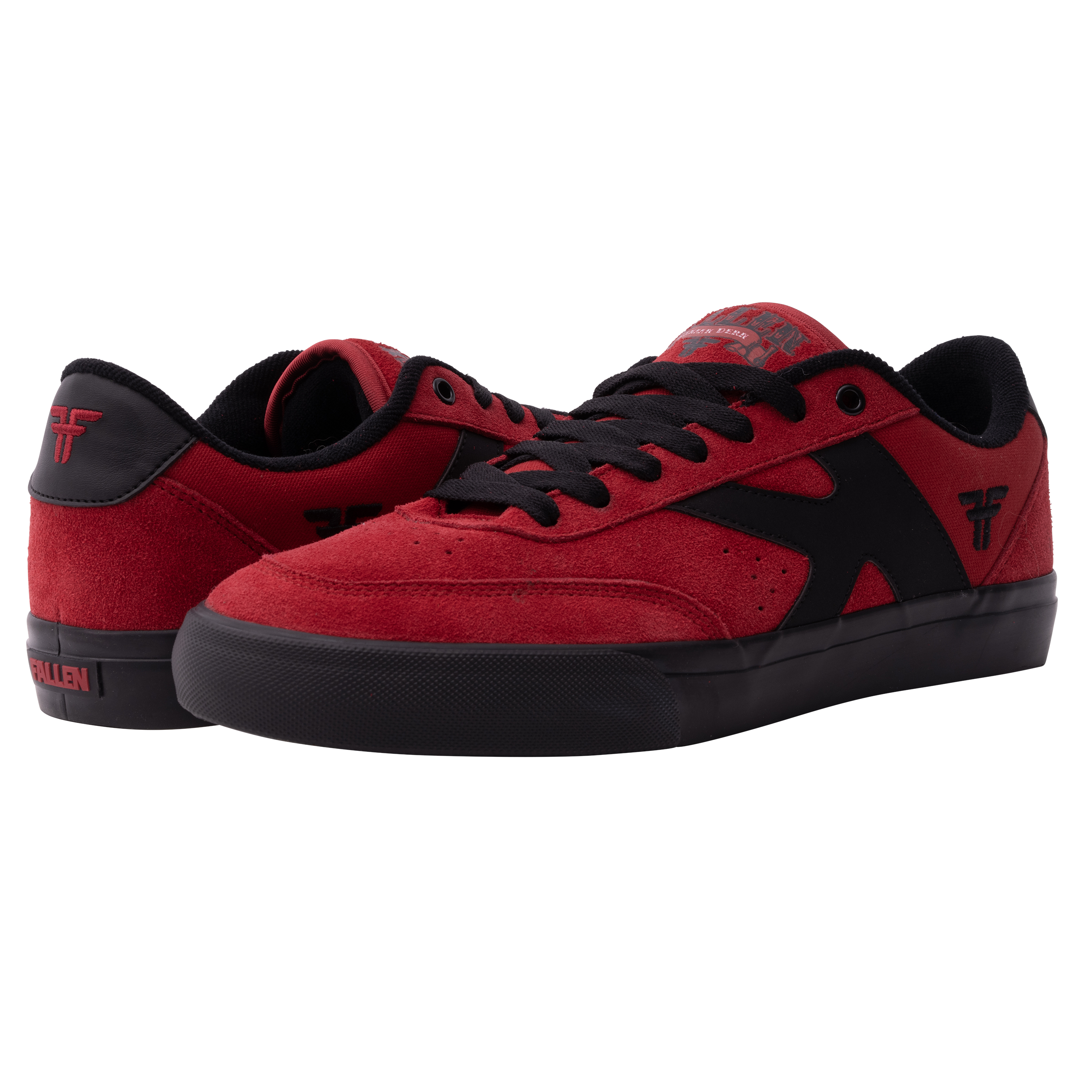 Fallen Skate Shoes - The Knockout Oxblood/Black - Vulc – Fallen Footwear
