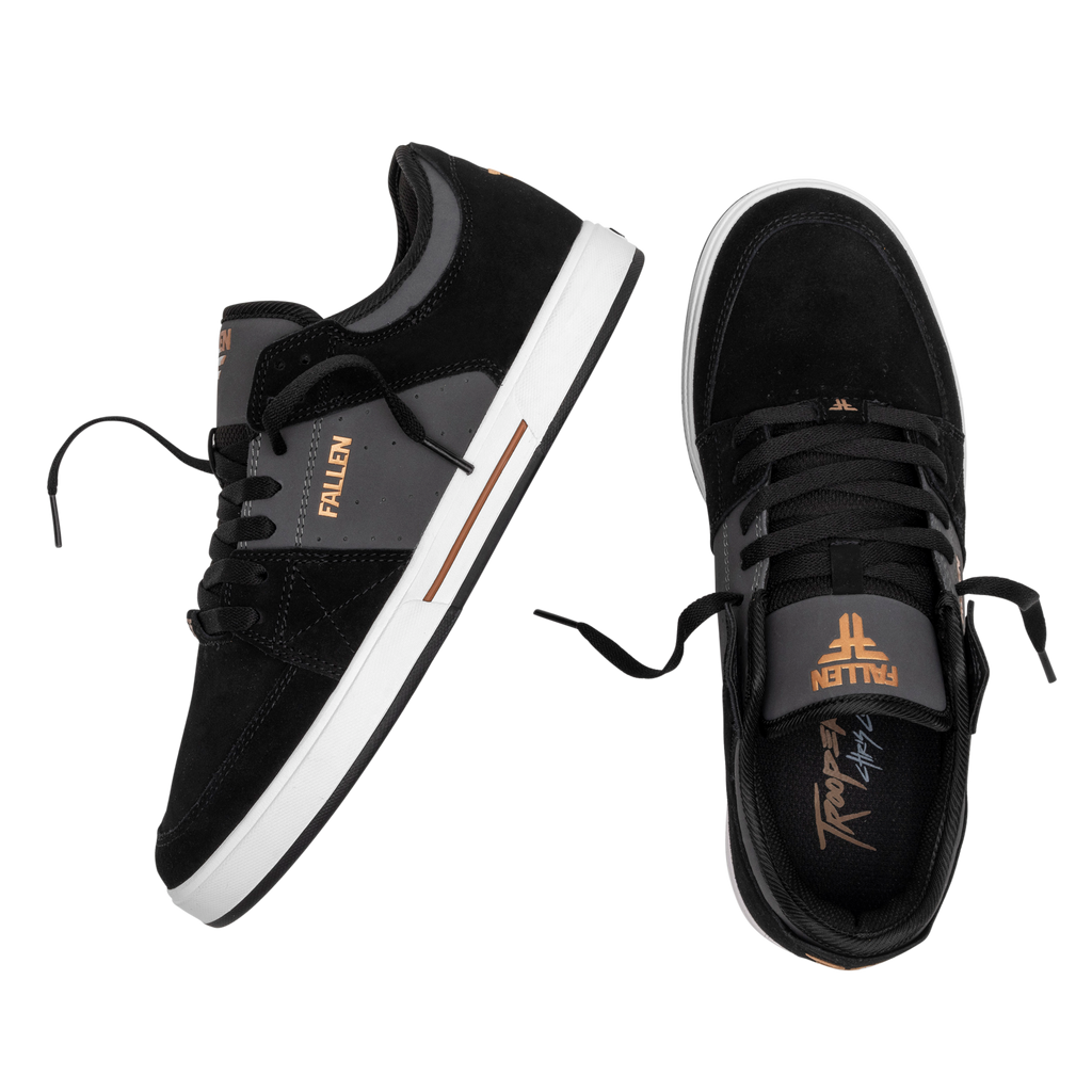 Fallen Skate Shoes Trooper Black/Red/Zebra - Chris Cole – Fallen Footwear