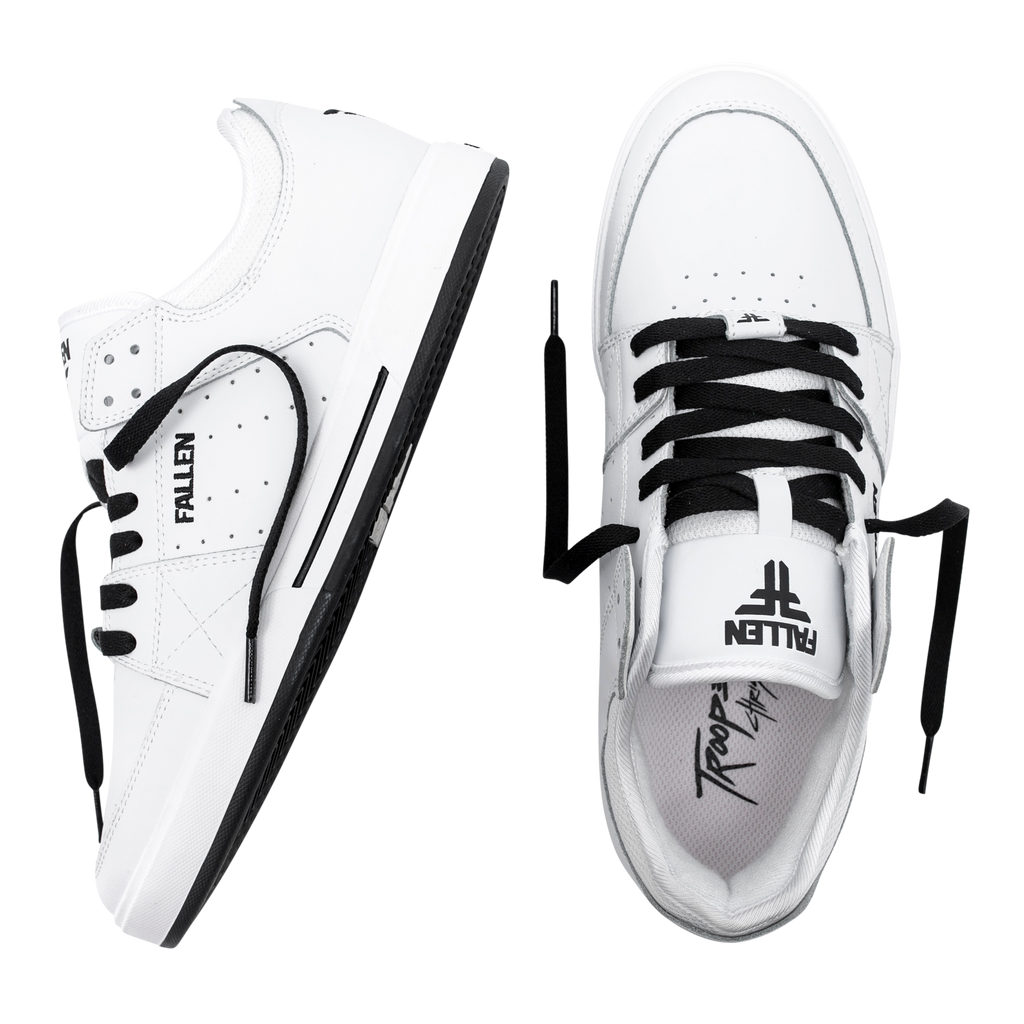 Fallen Skate Shoes Trooper White/Black - Chris Cole – Fallen Footwear