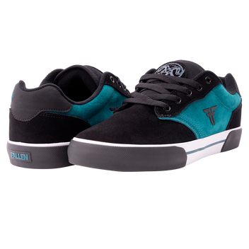 Fallen Skate Shoes The Goat Black/Emerald Green – Fallen Footwear
