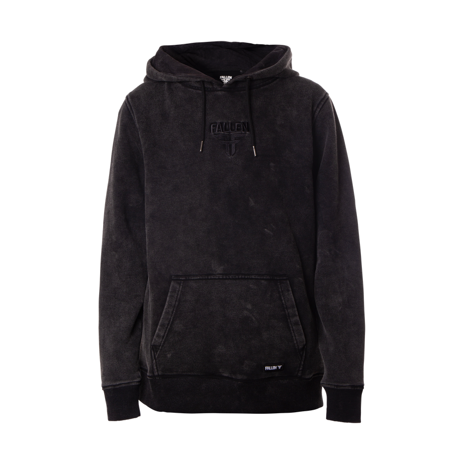 Fallen - Insignia Embroidered Hoodie Washed Black – Fallen Footwear